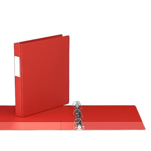 Red Letter Size Premium Economy Angle D Ring Binders (6/Pack) | Binding101