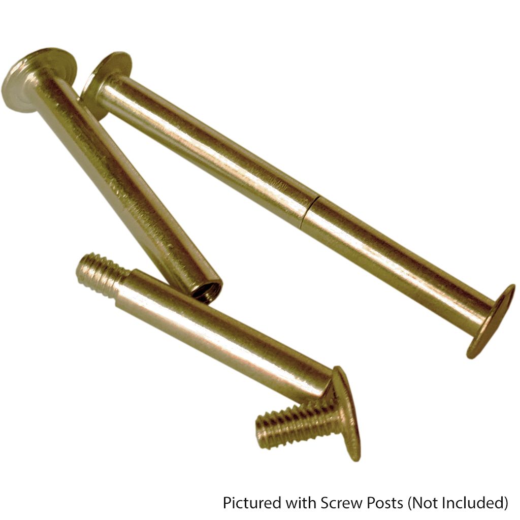 100pk Antique Brass Aluminum Chicago Screw Post Extensions - Many Sizes ...