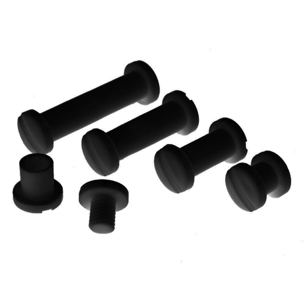 Binding101 3 4 Black Snap Lock Plastic Screw Posts 100 Sets Pack