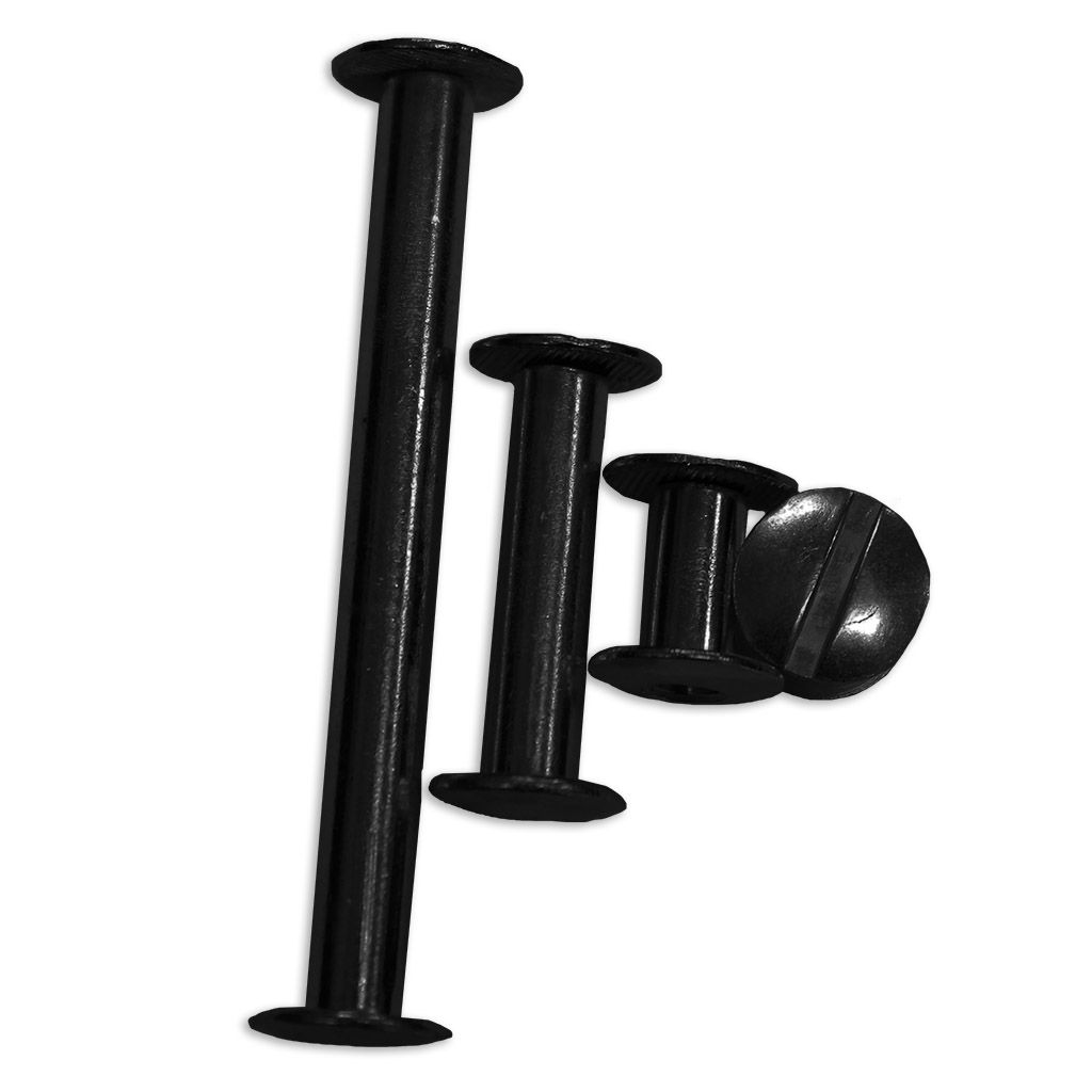 100pk Black Aluminum Chicago Screw Posts Many Sizes Binding101
