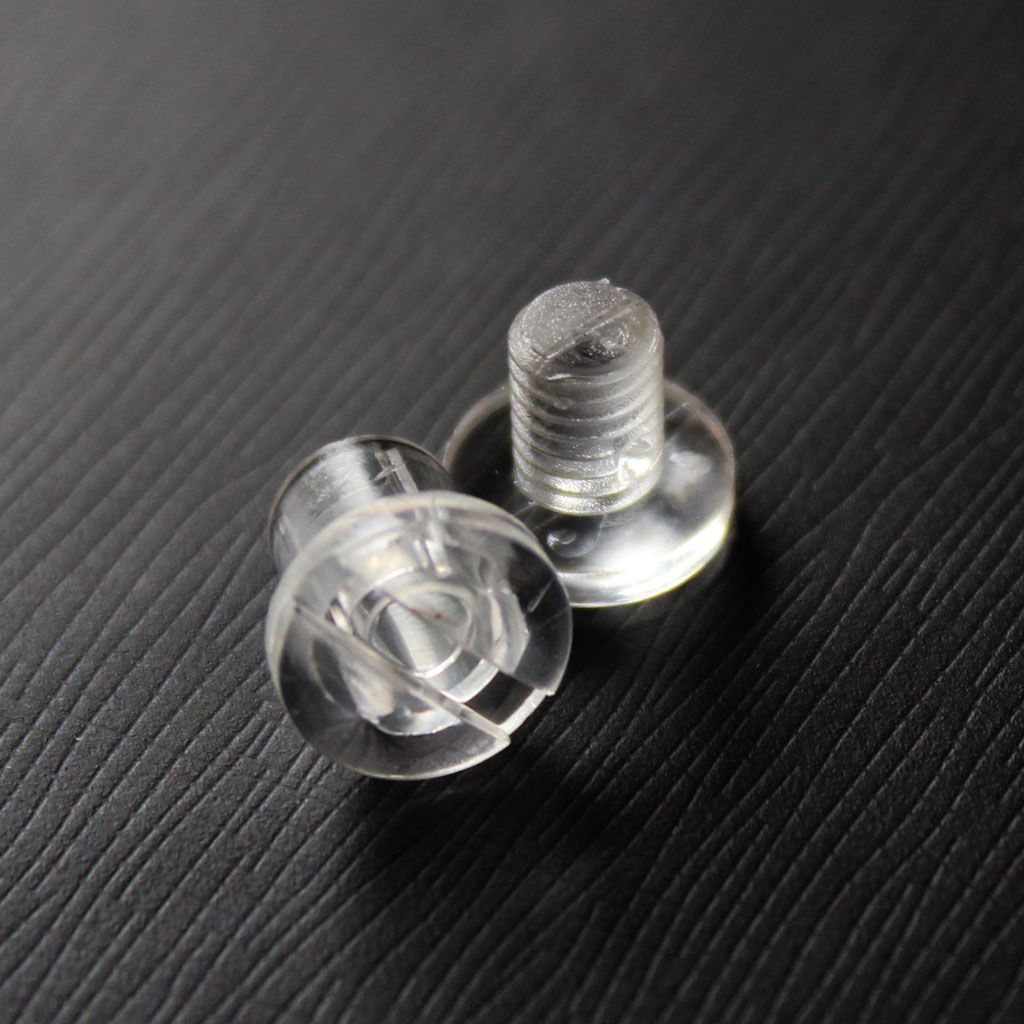 100pk Clear Plastic Snap-Lock Binding Screw Posts - Many Sizes | Binding101