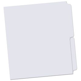 1/2 Cut Straight Collated Plain Printable Copier Tabs - Case of 1250 ...