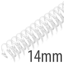 14mm (9/16") Clear Spiral Plastic Coils [12" Long, 4:1 Pitch, 120 Sheet ...
