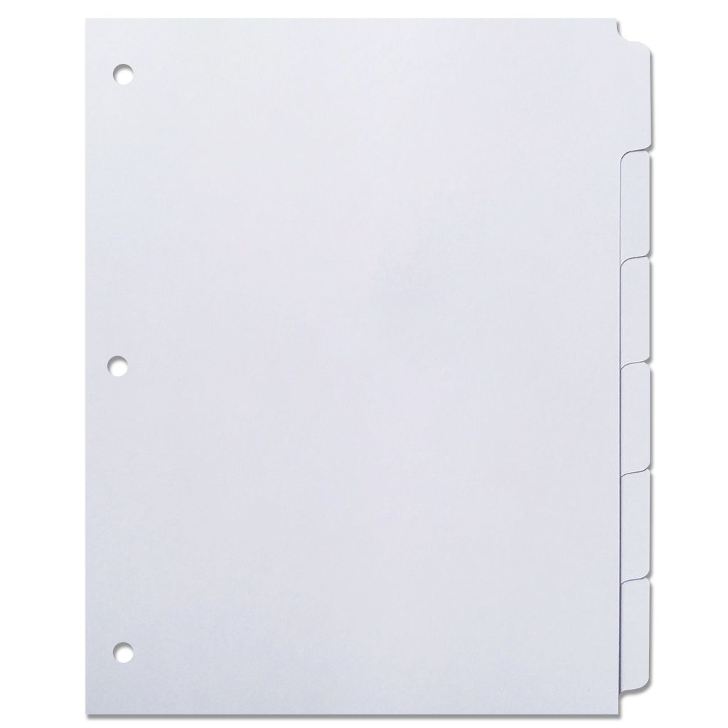 1/6 Cut Straight Collated Copier Tabs - Mylar or Plain, With or Without ...