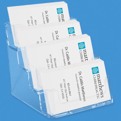 Buy Tabletop Business Card Display Holder + Tiered Business Card Holder ...