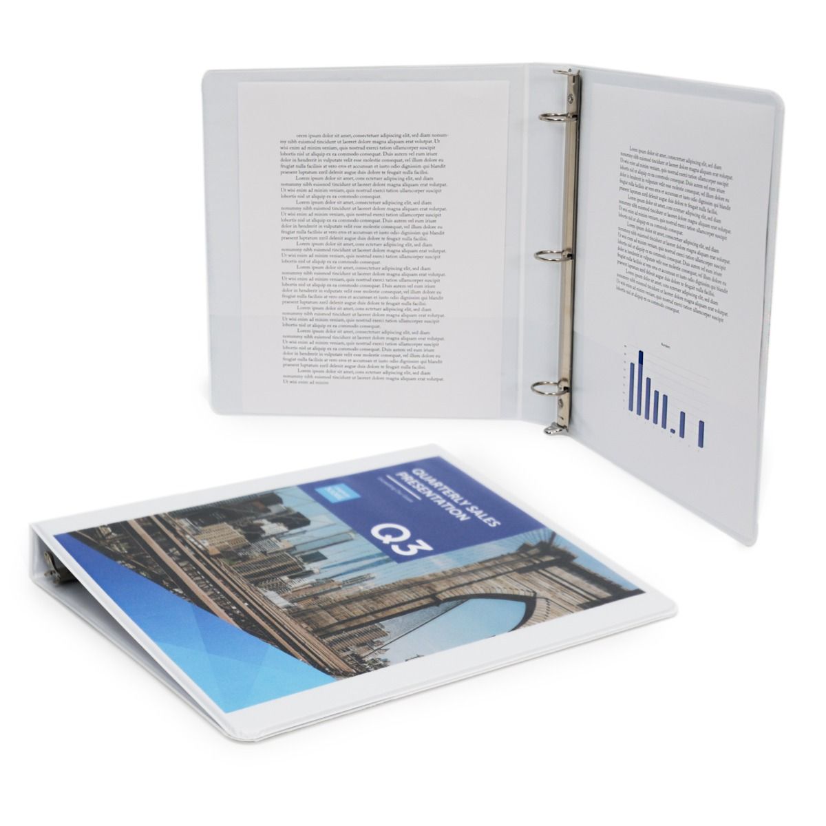 Buy White Letter Size Clear View 3-Ring Binders | 1/2" to 4" Rings | Best Binder Pricing ...